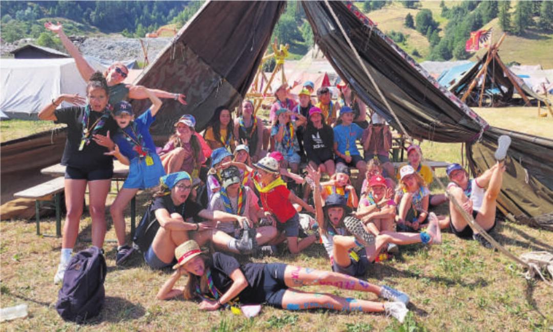 Die Pfadi Sins «Orion» im Bundeslager – eine Pfadigruppe von insgesammt 800