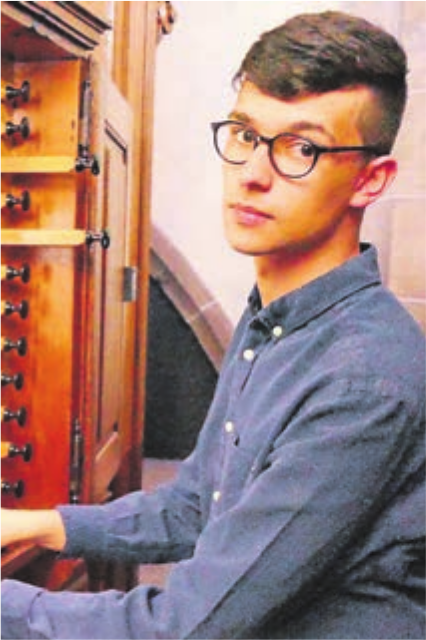 Junger französischer Organist